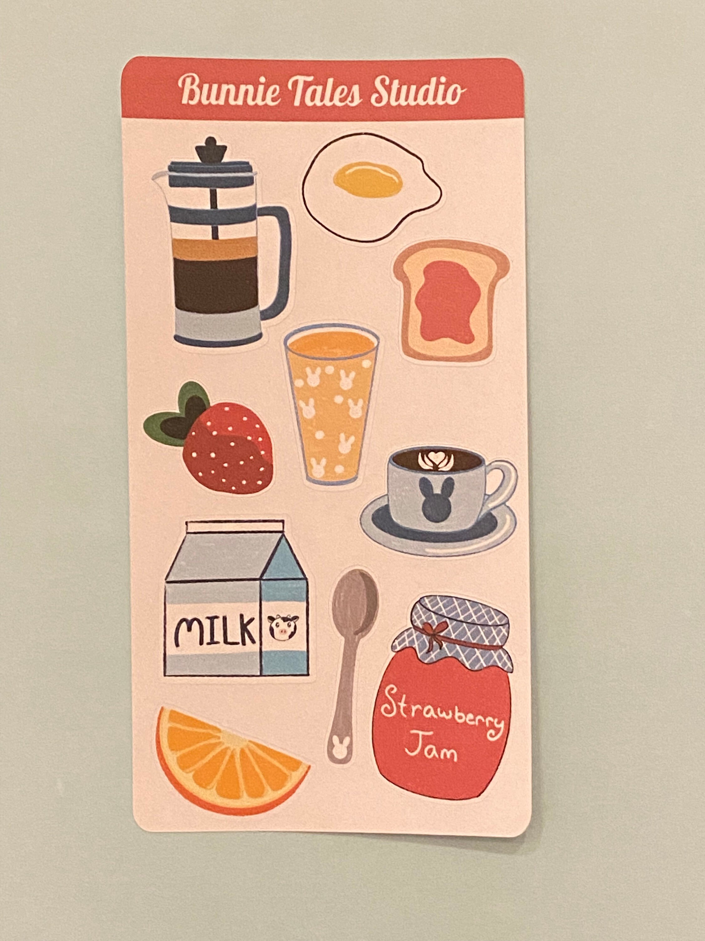 Breakfast Food Sticker Sheet / Journaling / Planner Decor / Cute ...