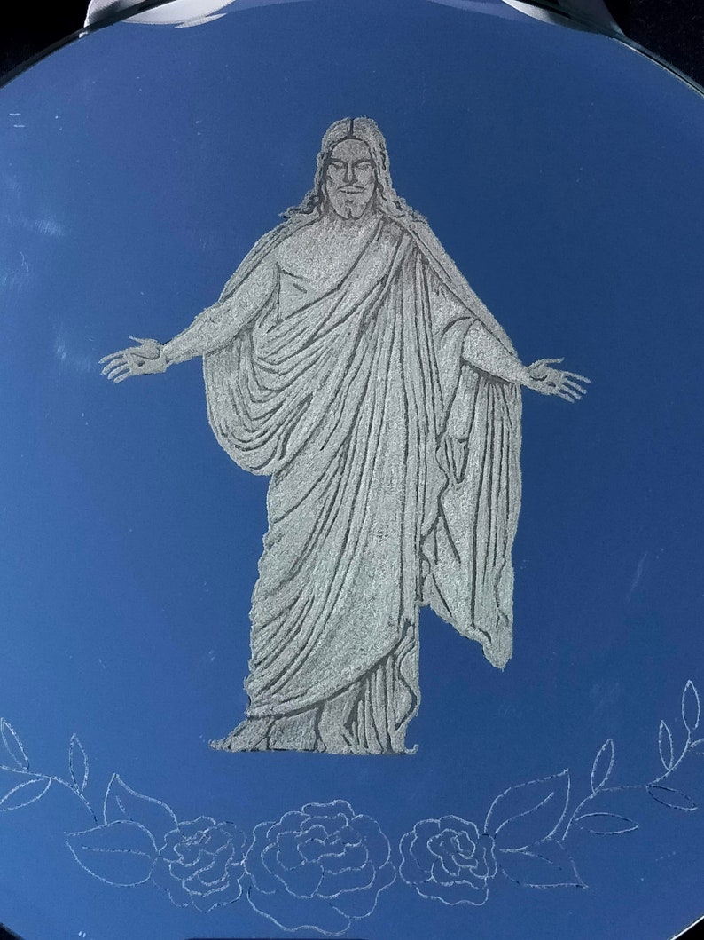 Jesus Christ Mirror Christian Glass Art Hand Etched Mirror - Etsy