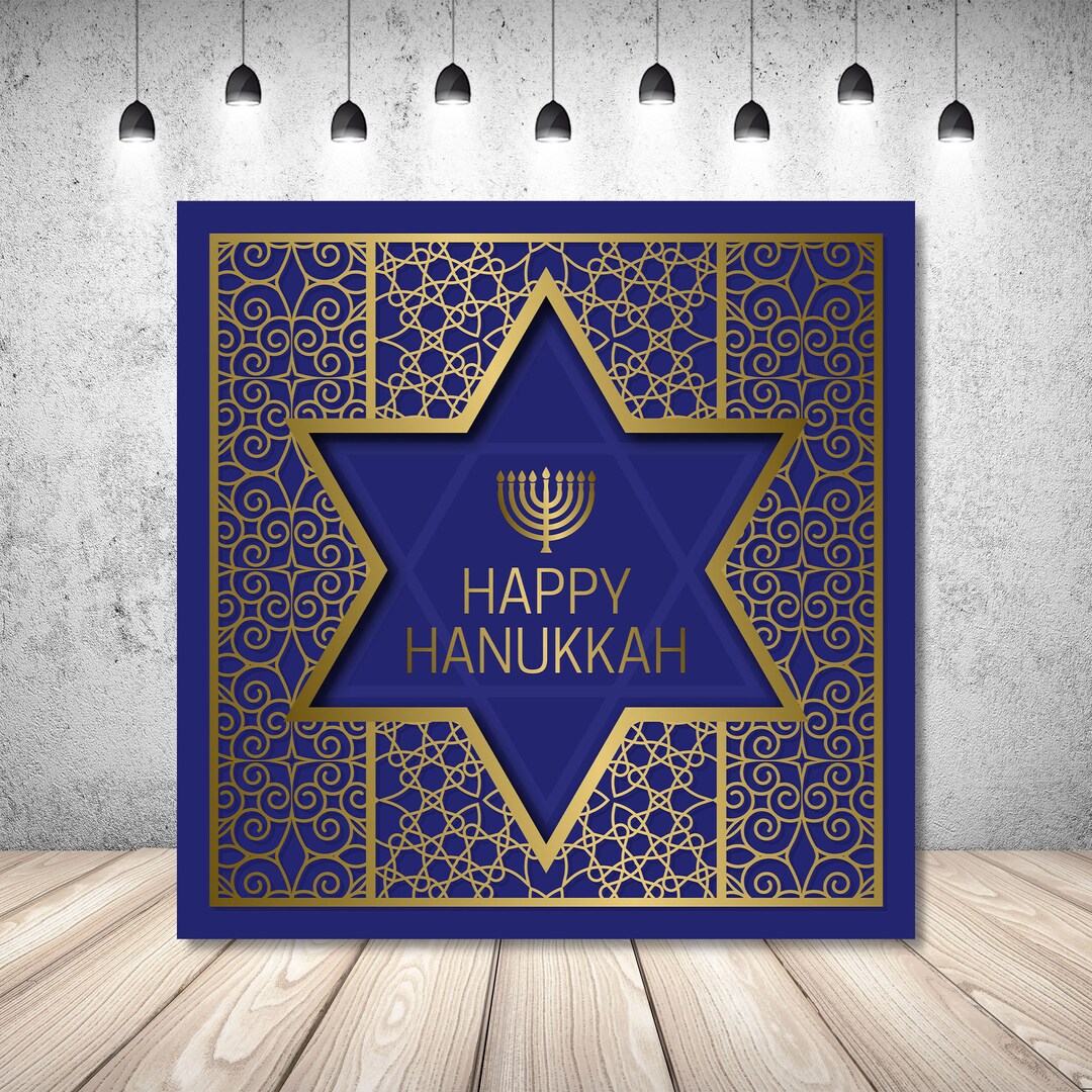 Hanukkah Backdrop for Photography Jewish Holiday Festival Candles ...