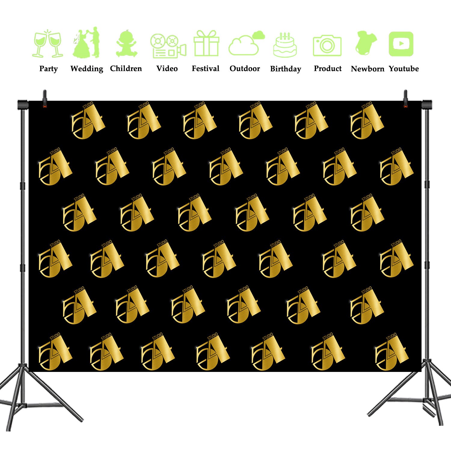 Studio 54 Birthday Photo Backdrop 70s Disco Party Step and Repeat 30th ...