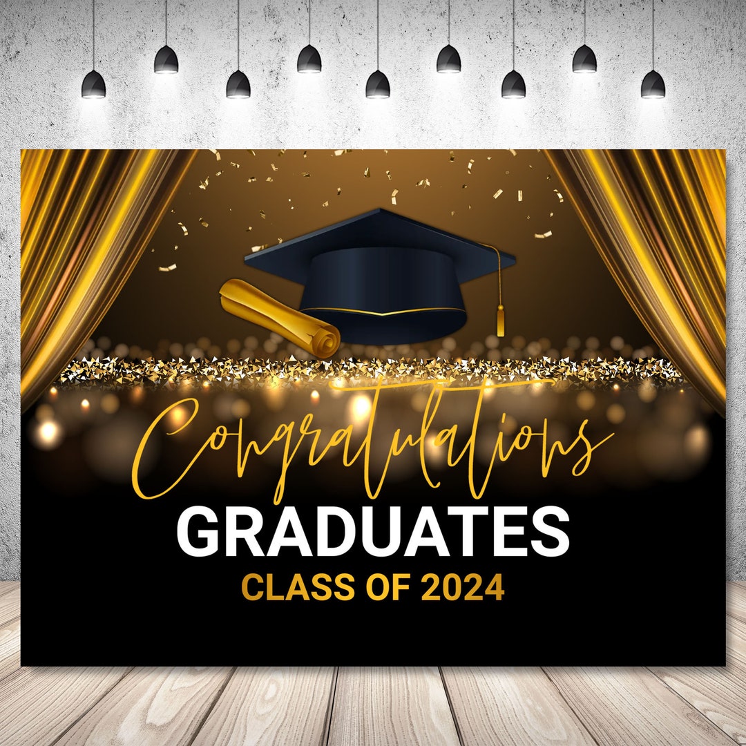 Class of 2024 Backdrop for Photography Highschool College Graduation ...