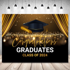 Class of 2024 Backdrop for Photography Highschool College Graduation ...