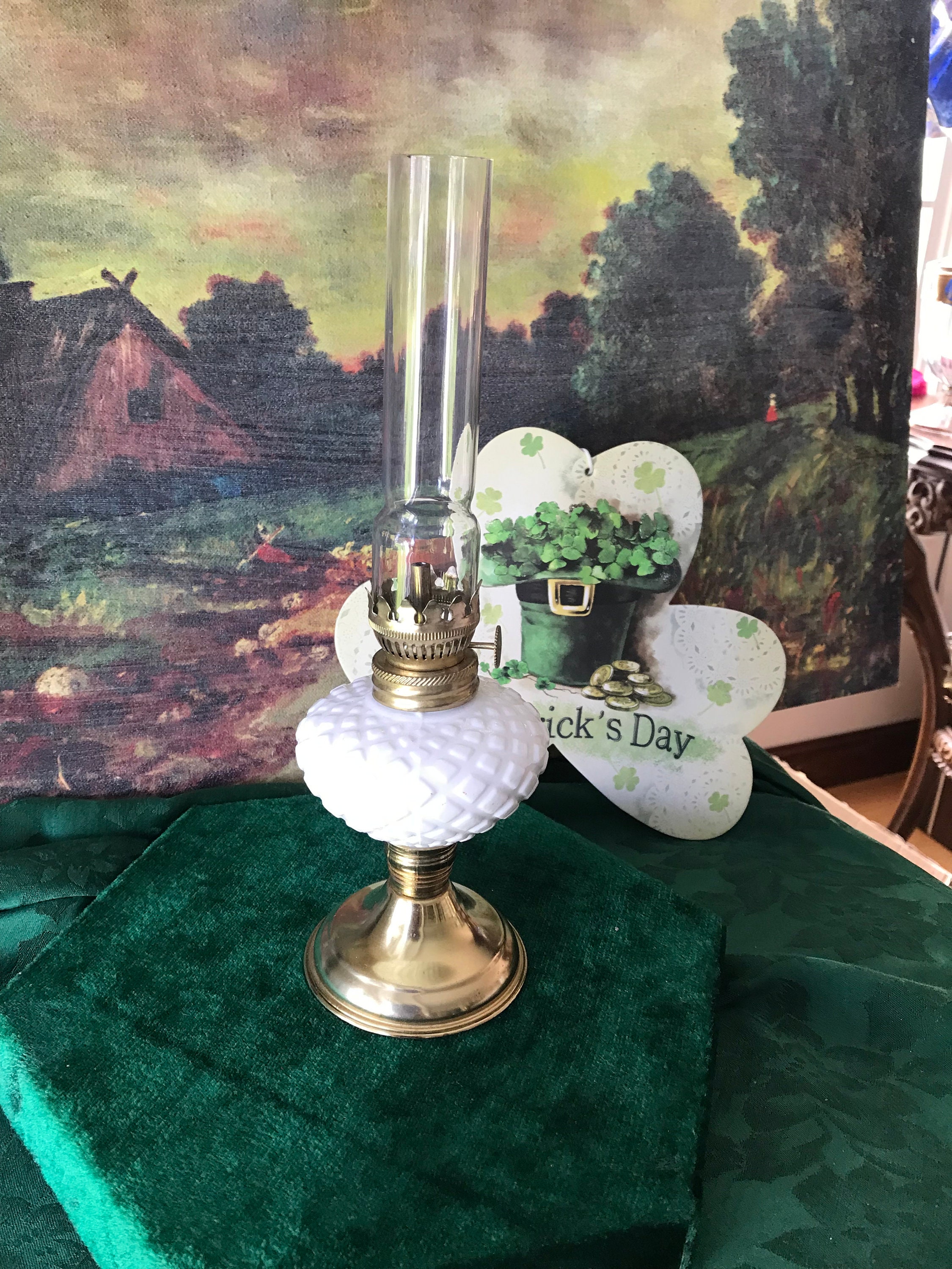 Vintage Milk Glass Fairy Kerosene Miniature Lamp - Etsy