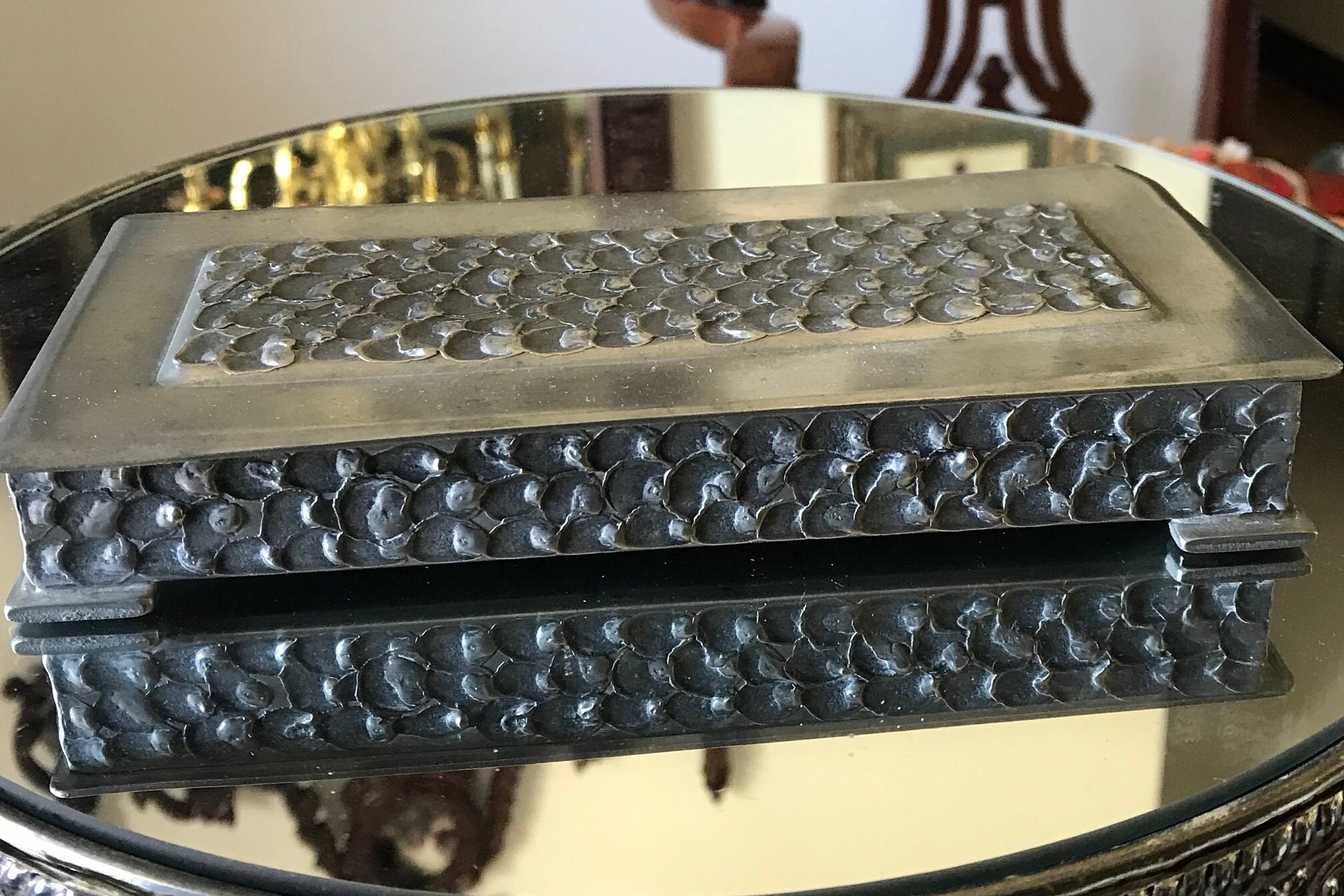 Vintage Norwegian Pewter Box - Etsy