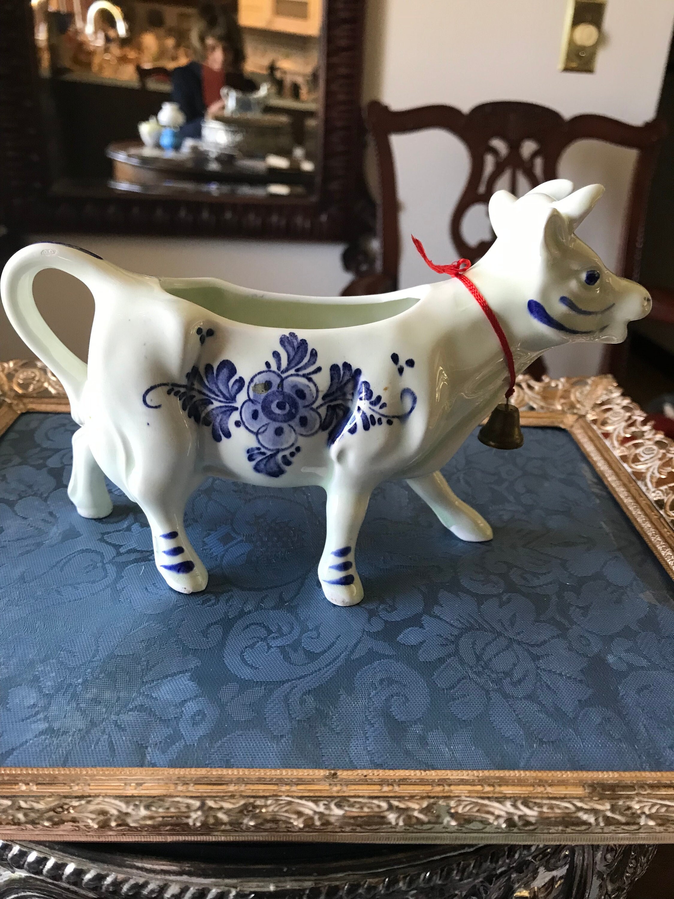 Vintage Delft Blue Cow Creamer - Etsy