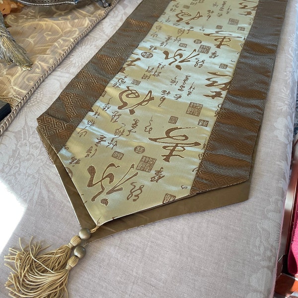 Gold Satin Table Runner - Etsy