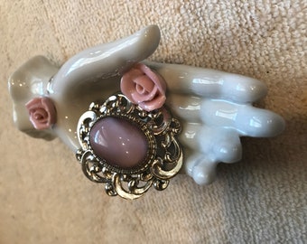 Vintage Porcelain Gloved Hand Vase With Roses MIJ Made in Japan - Etsy