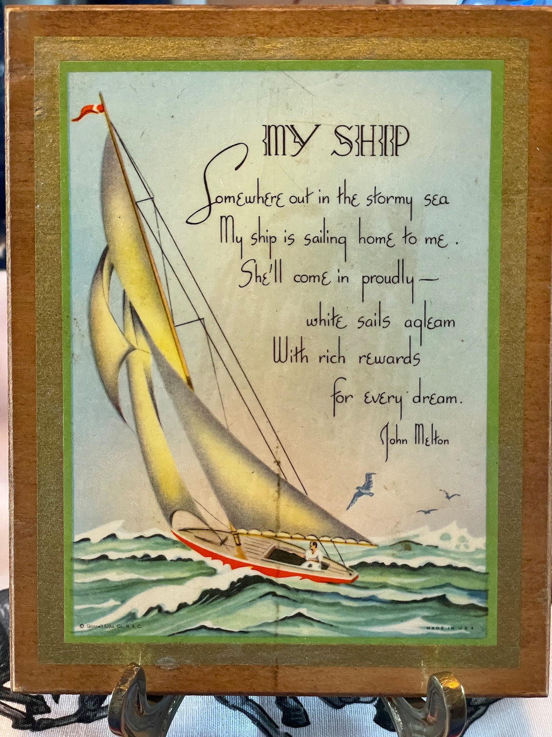 My Ship Poem Picture by John Melton - Etsy
