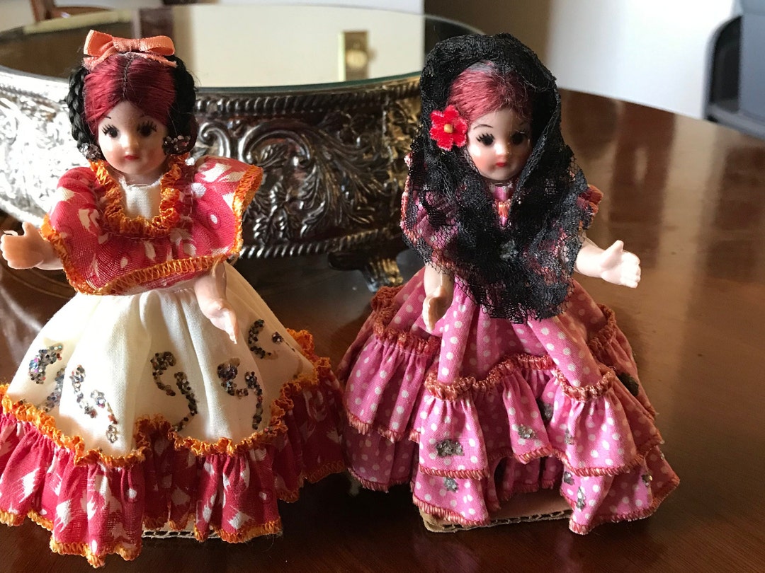 Vintage Duo Spanish Costumed Dolls - Etsy