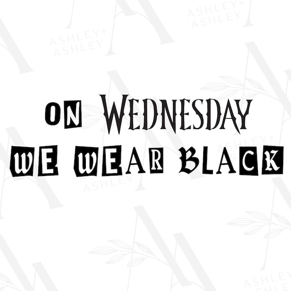 Wednesday Svg - Etsy