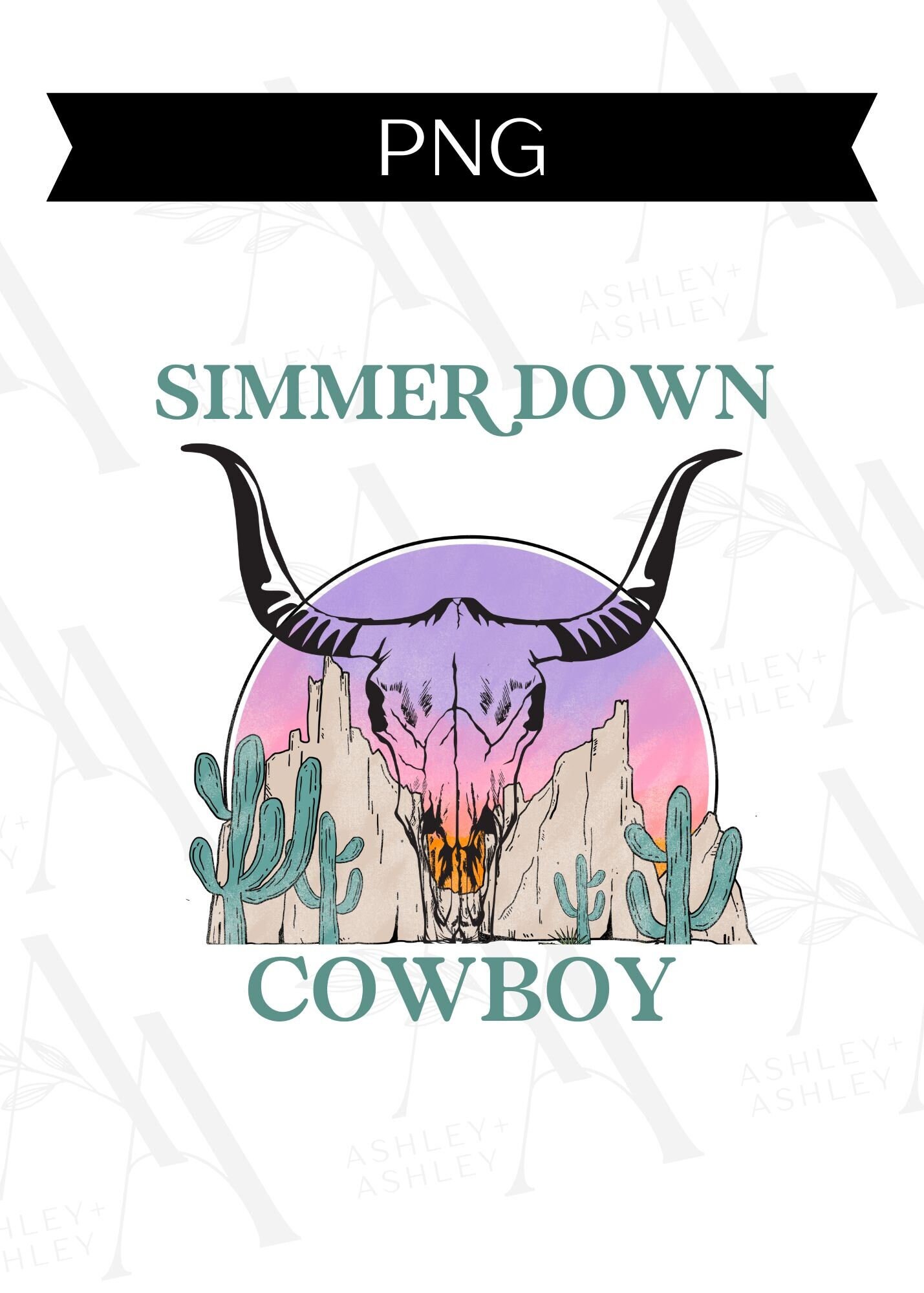 Simmer Down Cowboy PNG, Country Png, Cowboy Png, Desert, Digital ...