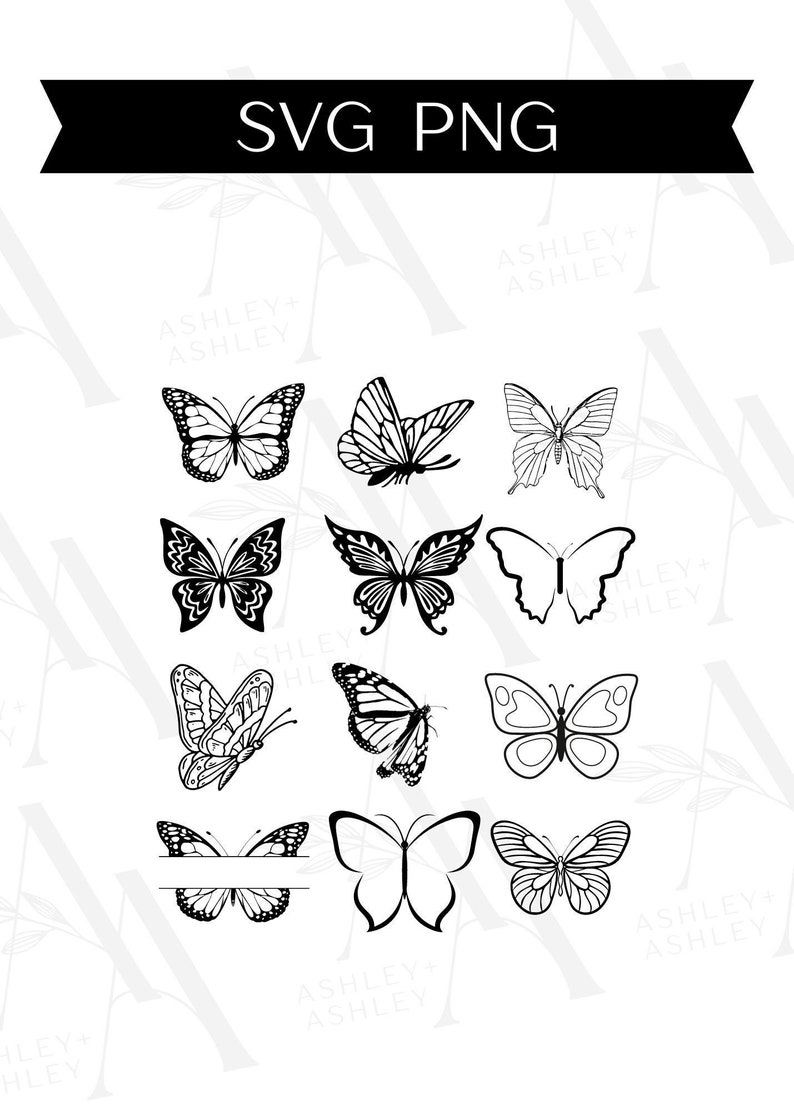 Butterfly Bundle SVG PNG, Butterflies, Moth, Digital Download, Cricut ...