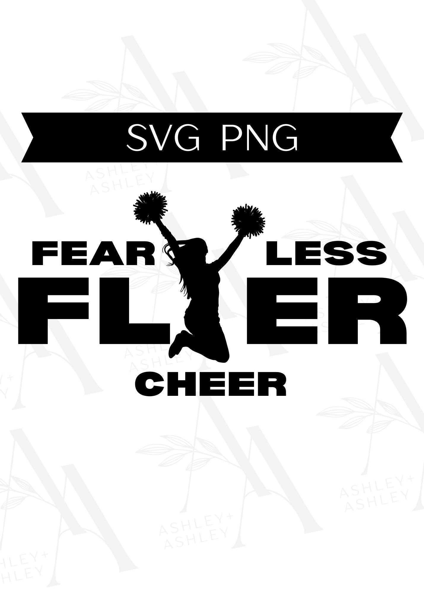 Fearless Flyer SVG, Fearless Svg, Cheer Svg, Cheerleader Svg, Cheer Png ...
