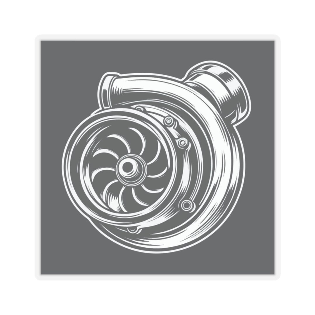 Turbocharger Silhouette Sticker - High-performance Automotive Decal for ...