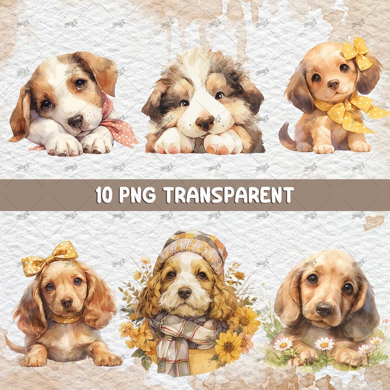 Dog Clipart, Dog Watercolor, Puppy, Dog Breeds, Dog Lover, Digital ...