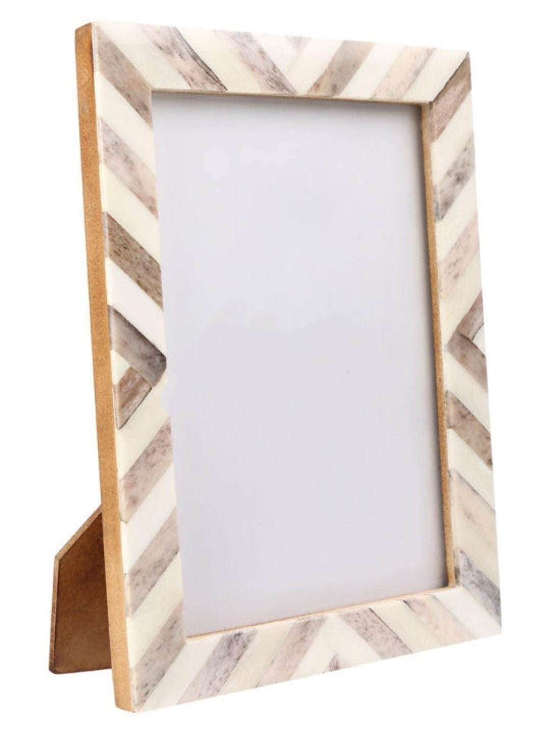 Bone Inlay Picture Frame Chevron Pattern Brown - Etsy