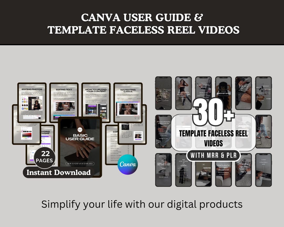 Instagram Reels, Canva Reels Template, Faceless Reels Bundle, Instagram ...