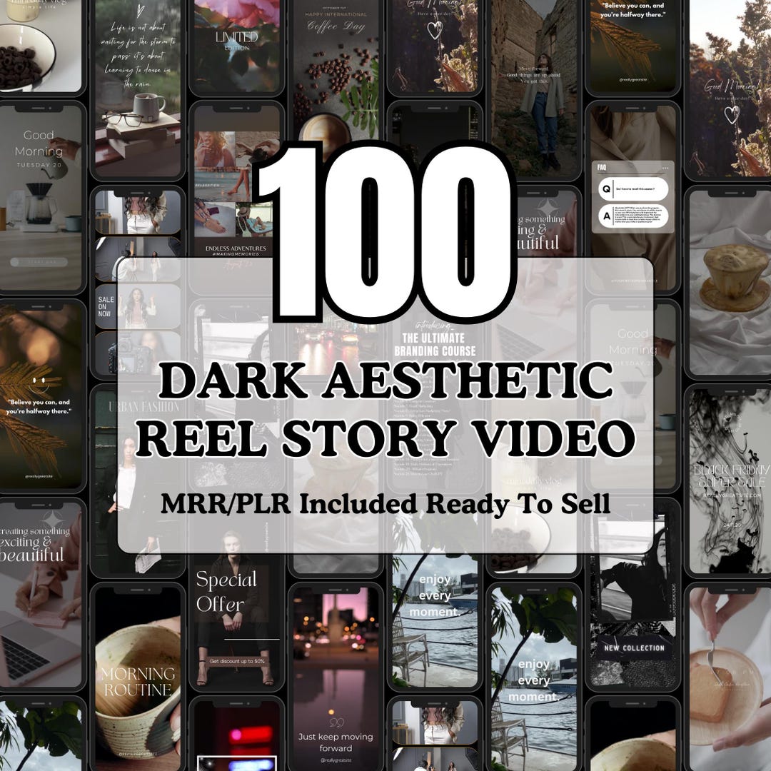 Dark Aesthetic Videos Template, Aesthetic Faceless Videos, Reels Bundle ...