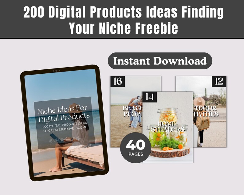 Niche Workbook Template, Niche Guide Course, Profitable Niche Ideas ...