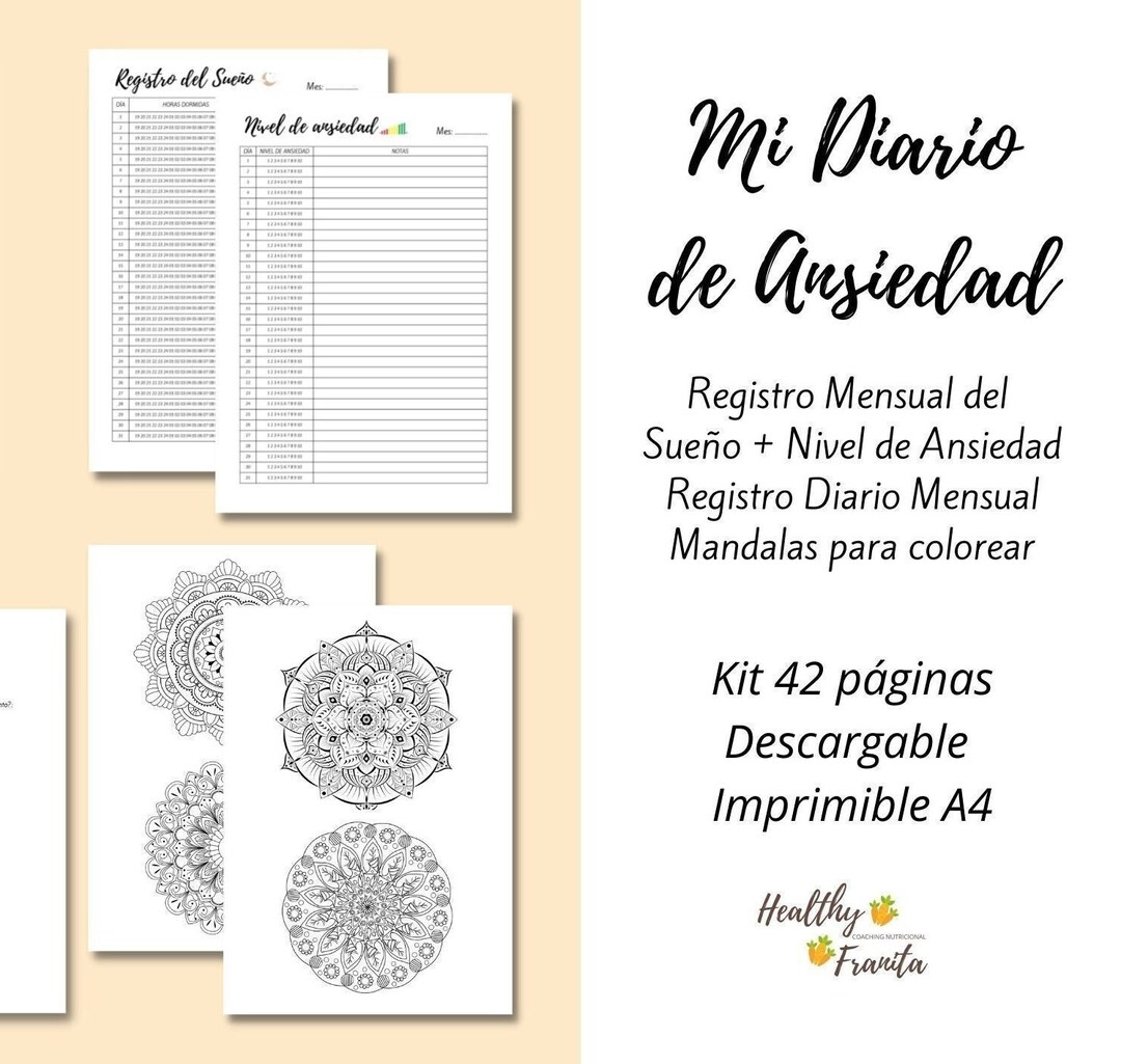 My Anxiety Diary Templates I Sleep Record and Anxiety Level I - Etsy