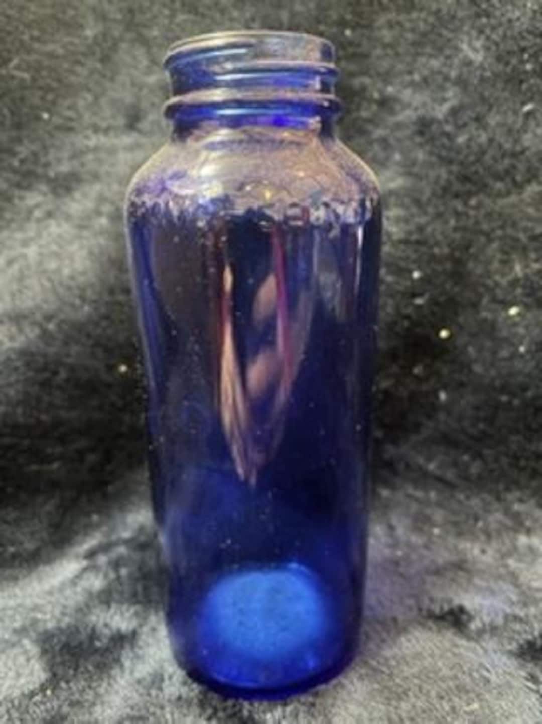 Blue Glass Bottle - Etsy