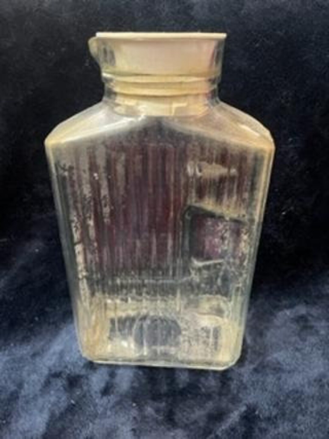 Vintage Glass Water Bottle - Etsy