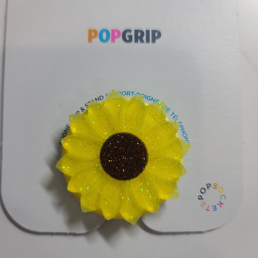 Glitter Sunflower Popsocket - Etsy