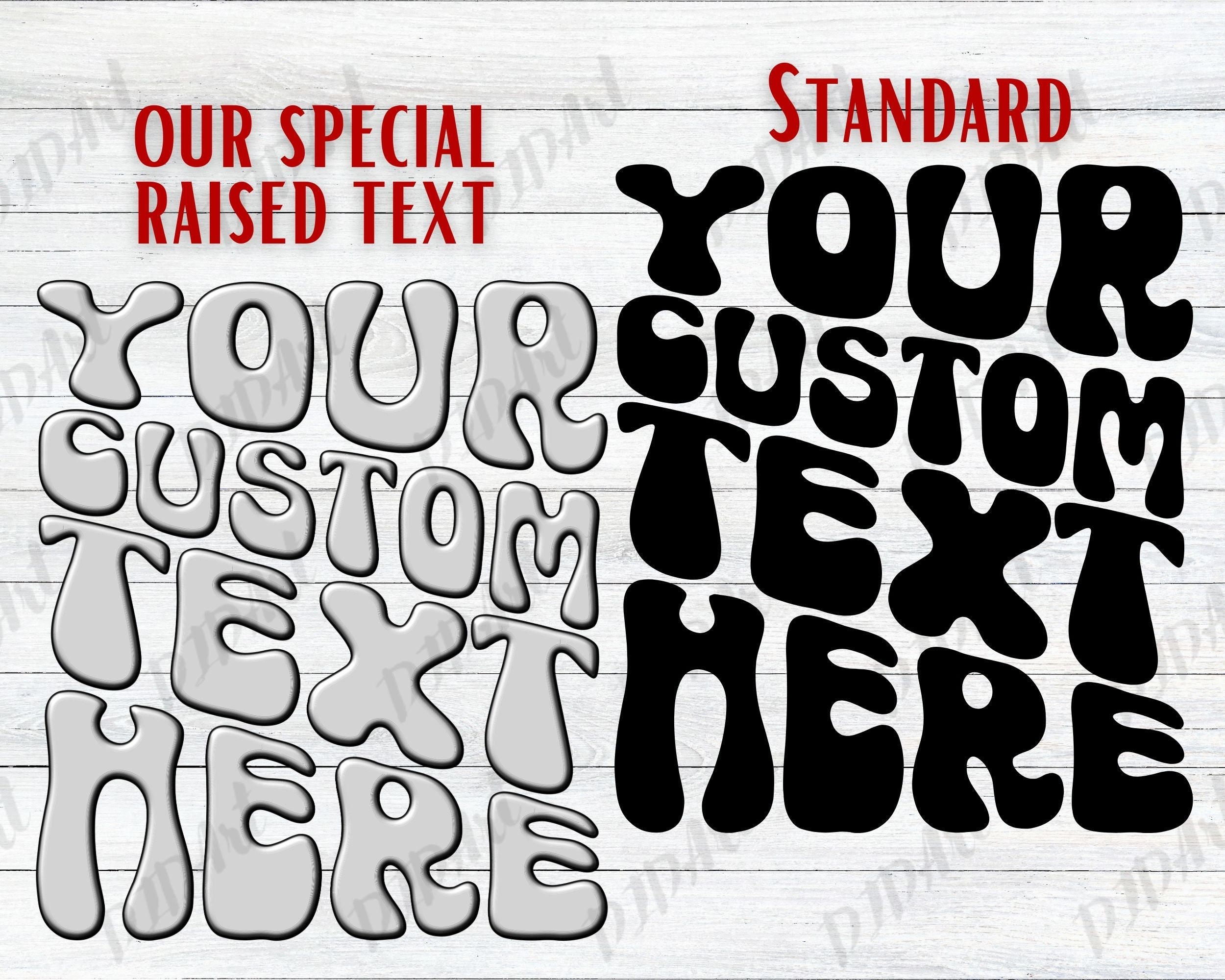Custom Wavy Text Svg, Custom Wavy Stacked Svg, Custom Shirt Svg, Custom Wavy Font Svg, Custom ...