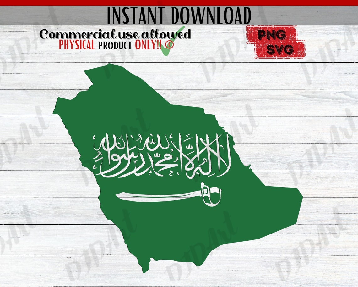 Premium SVG and PNG Saudi Arabia Map Flag Design, KSA Map, Saudi Arabia ...