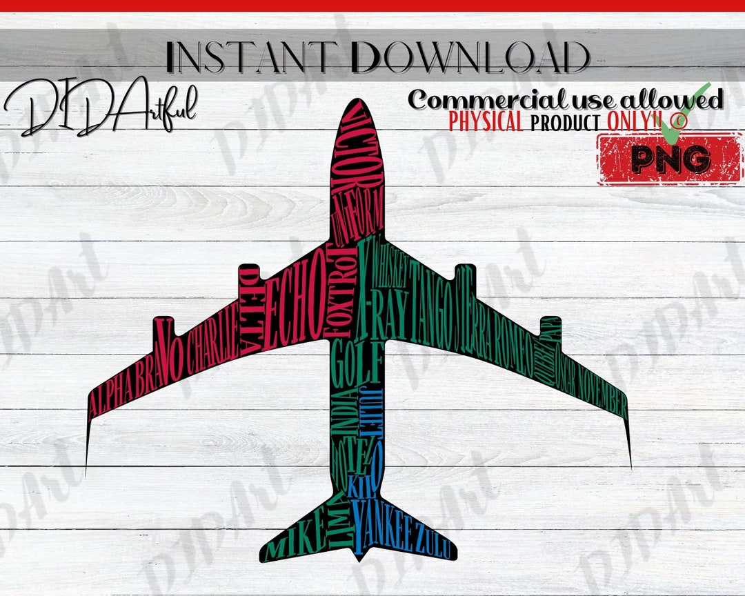 Phonetic Alphabet Airplane Pilot Phonetic Alphabet Png - Etsy