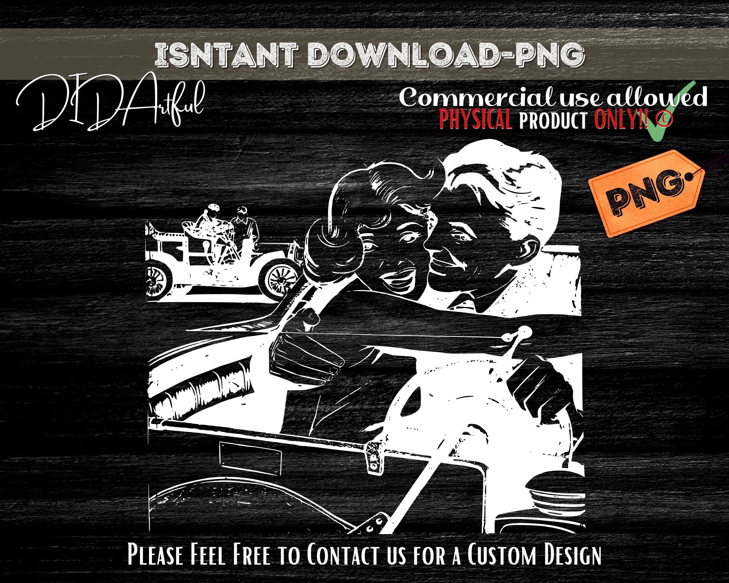 Vintage Comics Romance PNG, Retro,1950s Couple, INSTANT Digital ...