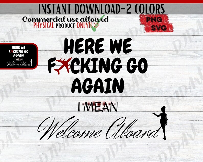 Funny Cabin Crew PNG SVG, Flight Attendant Gift Idea, Flight Attendant ...