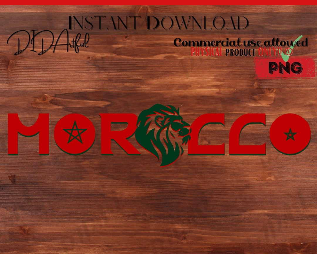 The Atlas Lions Morocco Sublimation Design Png Moroccan - Etsy