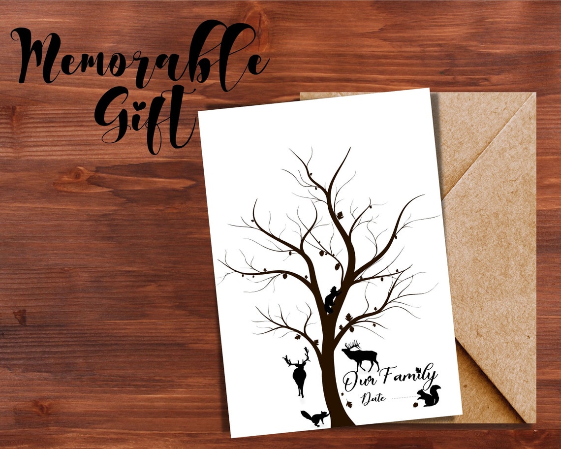 Family Tree Handprint Keepsake Art Craft DIY Handprint for - Etsy