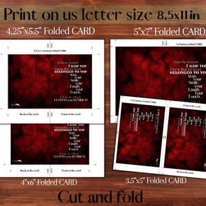 Love Quote Card, Red Hearts, Digital Download, Valentine Quote, Instant ...