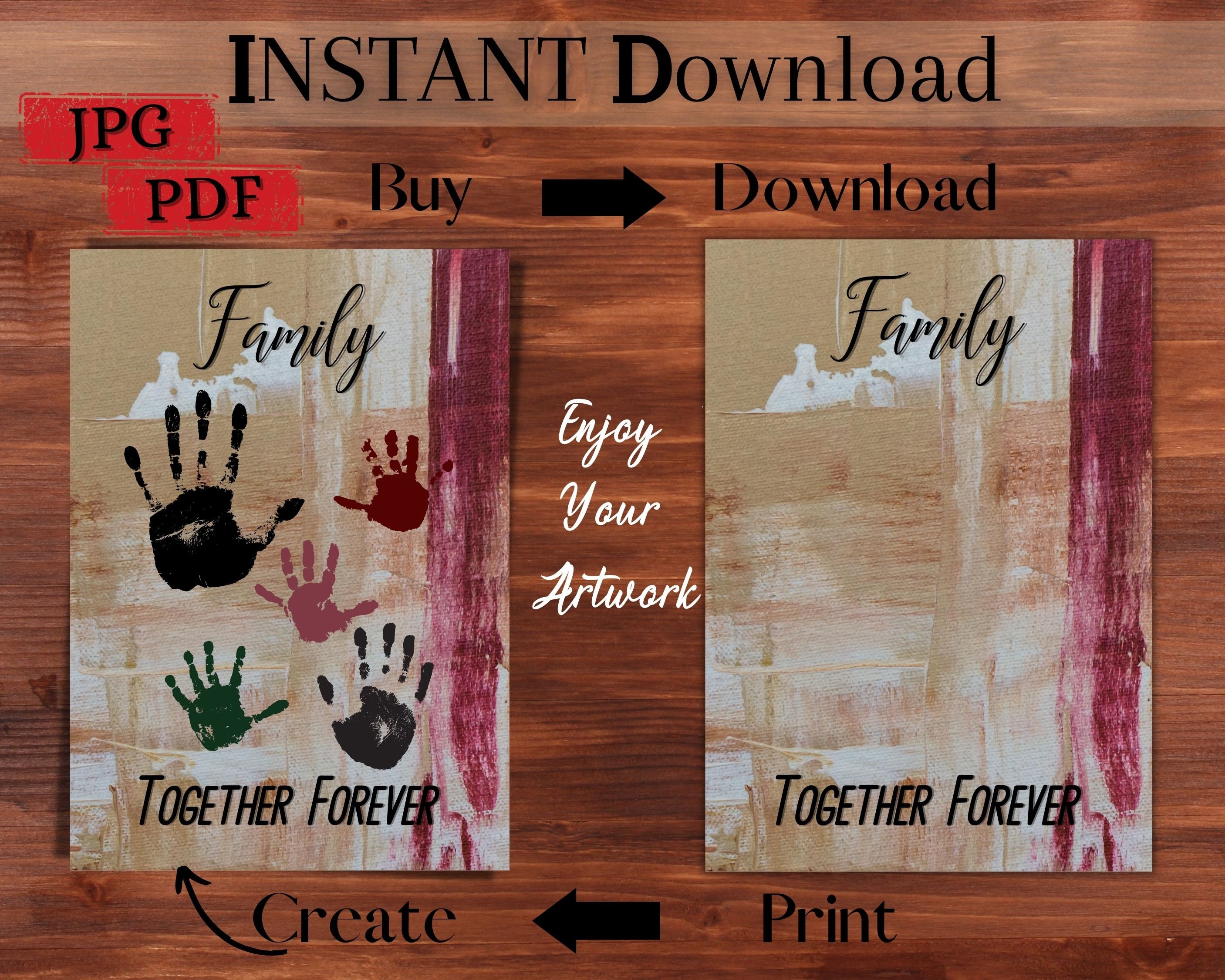 Family Handprint Footprint Keepsake Art Craft for Kids Baby - Etsy