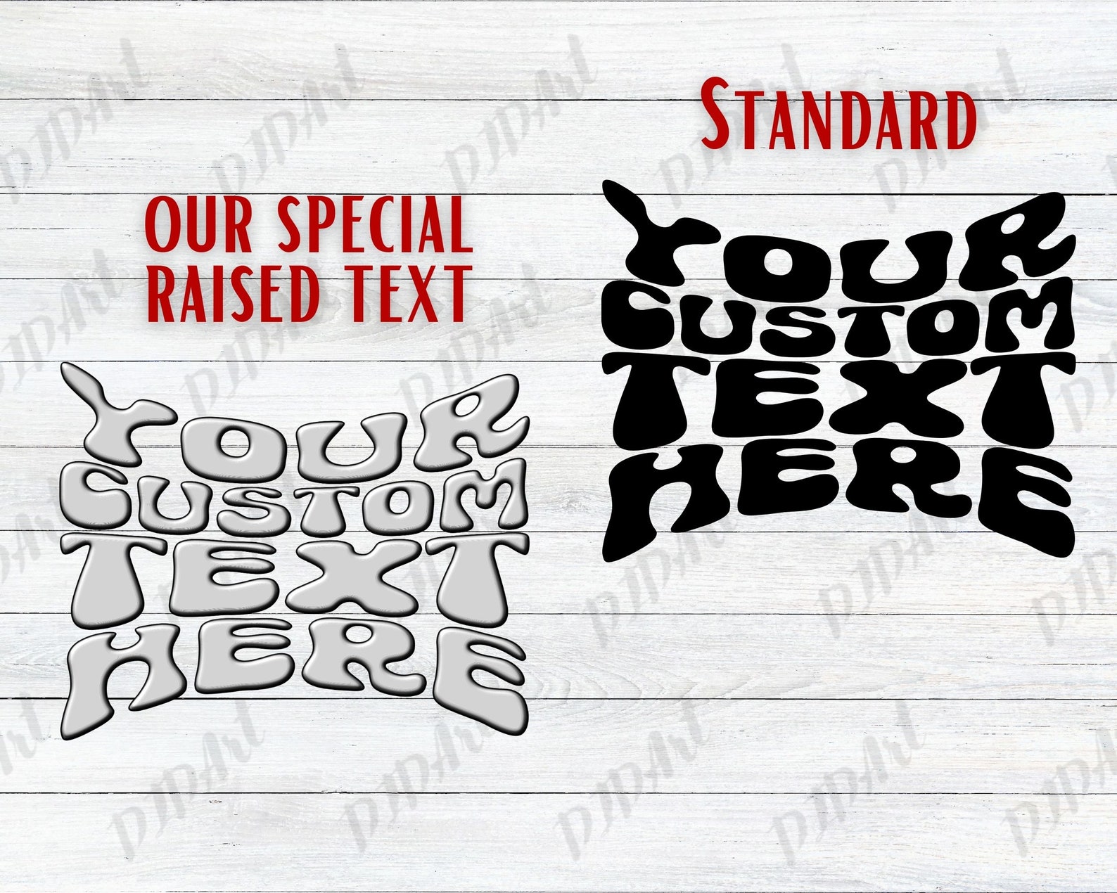 Custom Wavy Text Svg, Custom Wavy Stacked Svg, Instant Download, Custom Wavy Font Svg, Custom ...