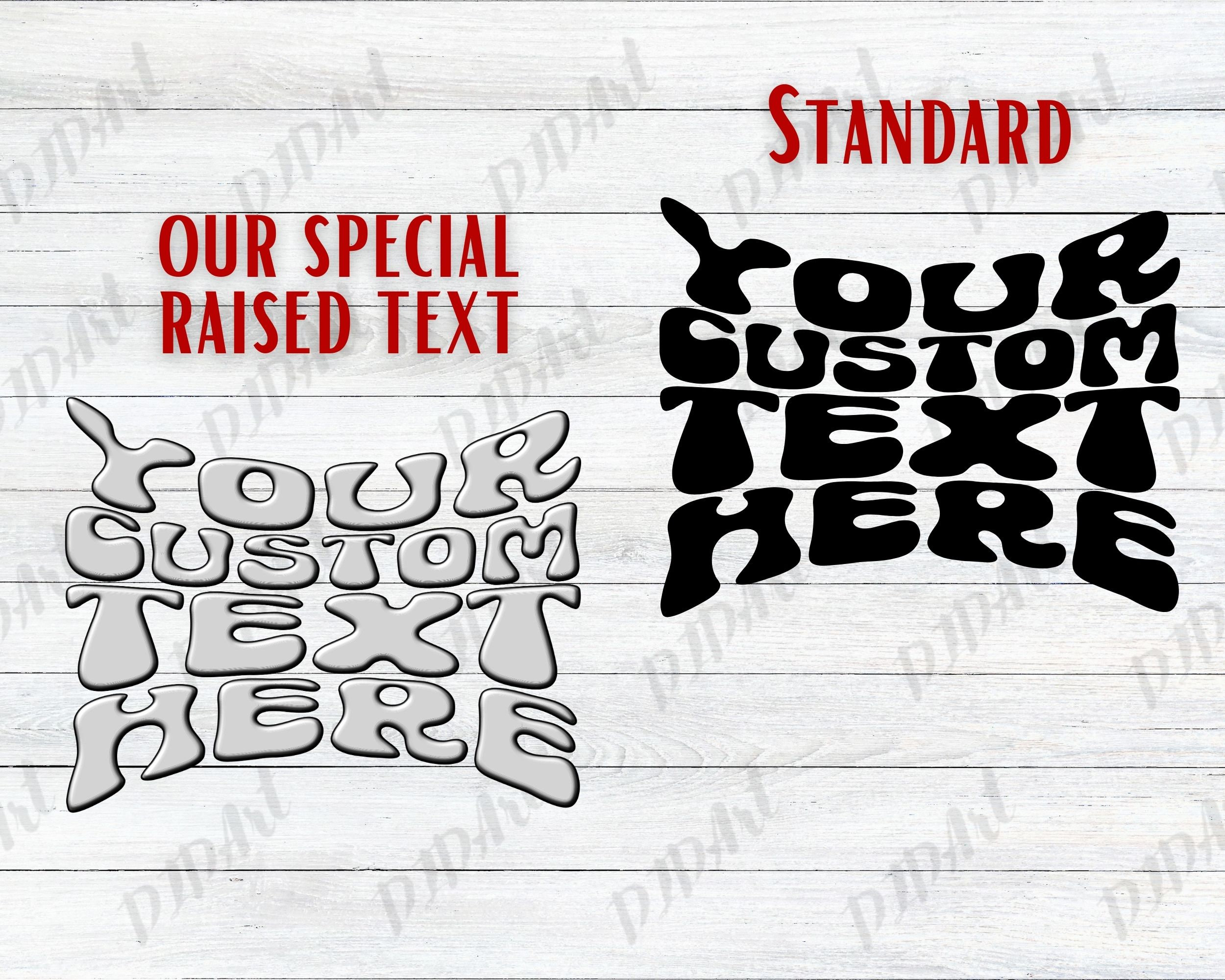 Custom Wavy Text Svg, Custom Wavy Stacked Svg, Instant Download, Custom ...