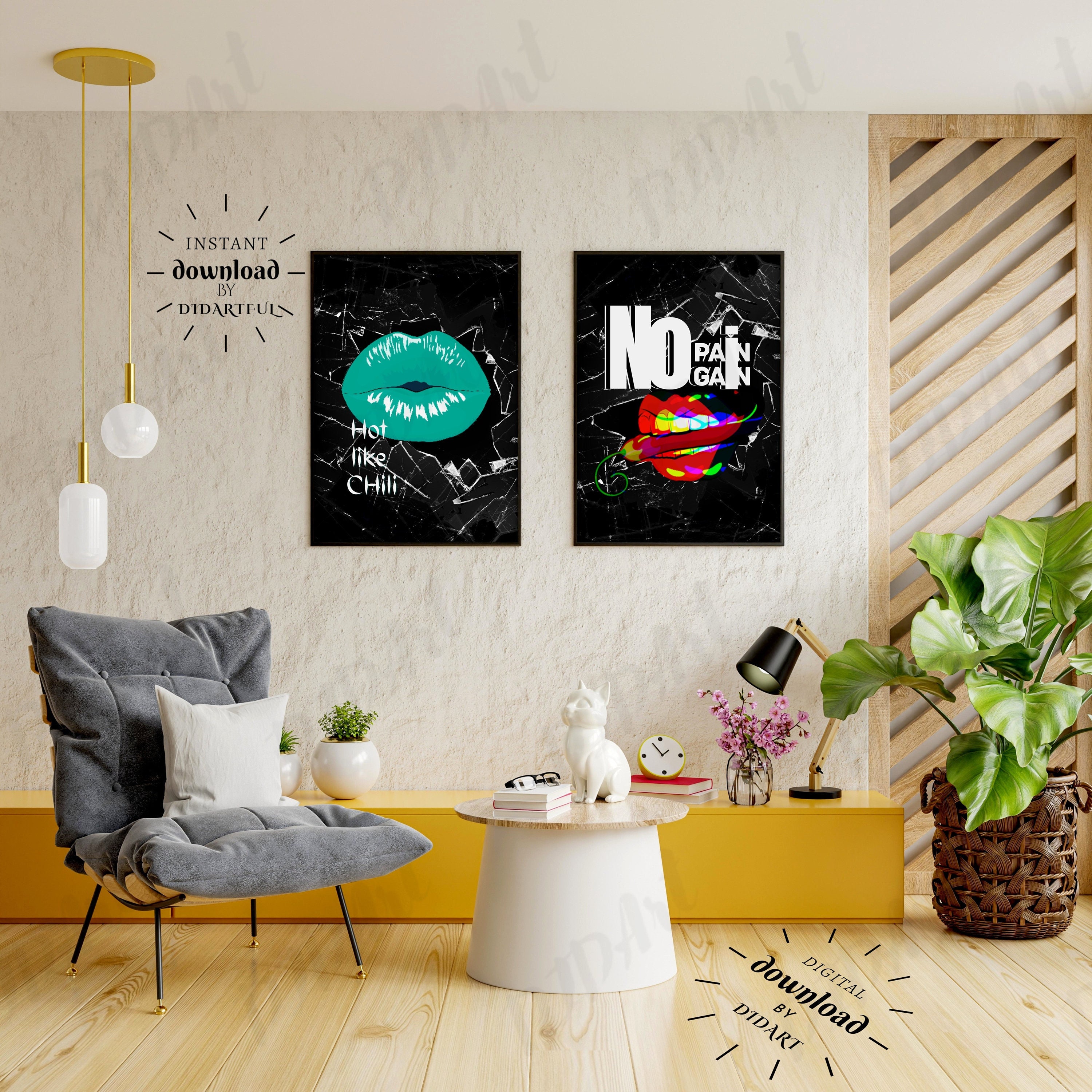 Hot and Inspiring, Motivational Wall Art Gift Set, Inspirational Quote ...