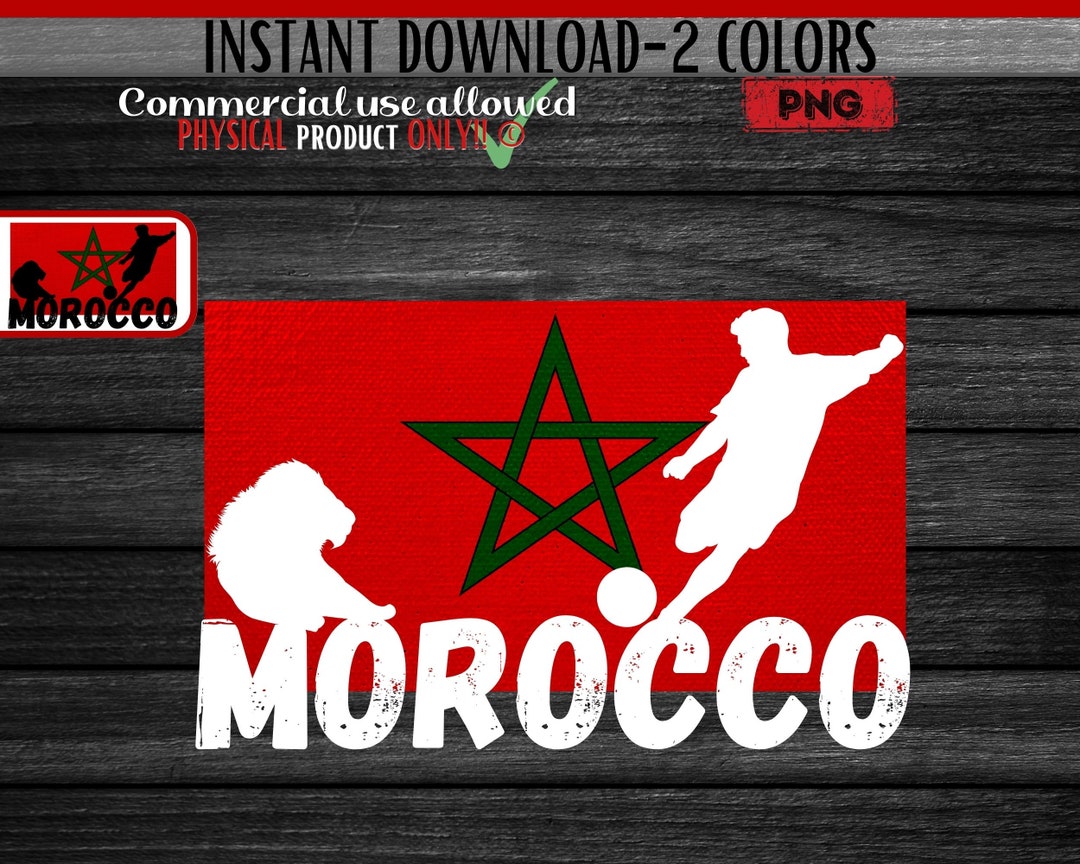 The Atlas Lions Morocco Football Team Png (black & White), Morocco , Morocco Flag, Morocco ...