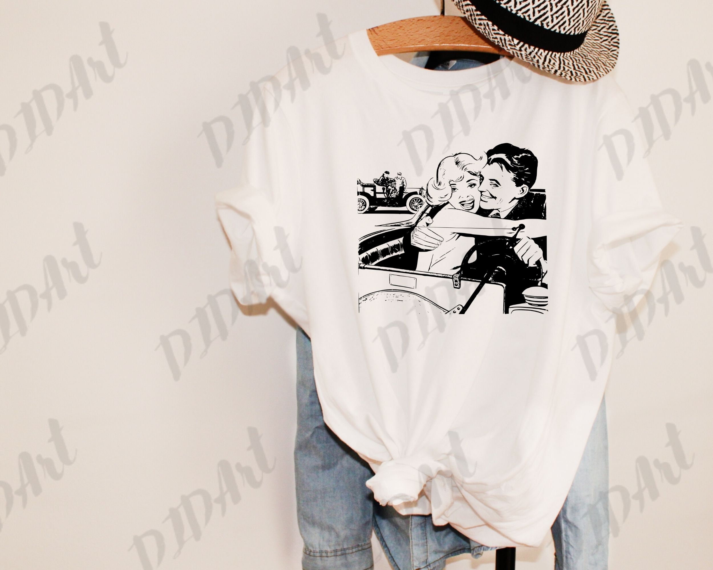 Vintage Comics Romance PNG, Retro,1950s Couple, INSTANT Digital ...