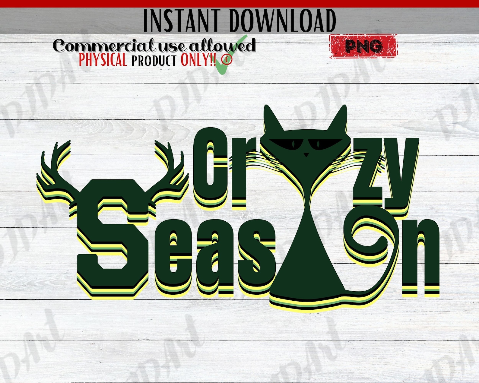 Crazy Season Christmas PNG File, Cat Sublimation, Digital Illustration ...