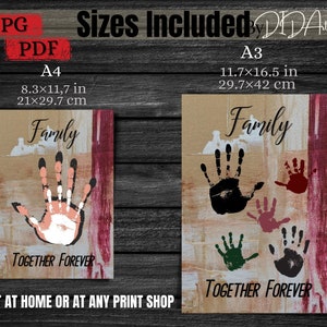 Family Handprint Footprint Keepsake, Art Craft for Kids Baby Toddler ...