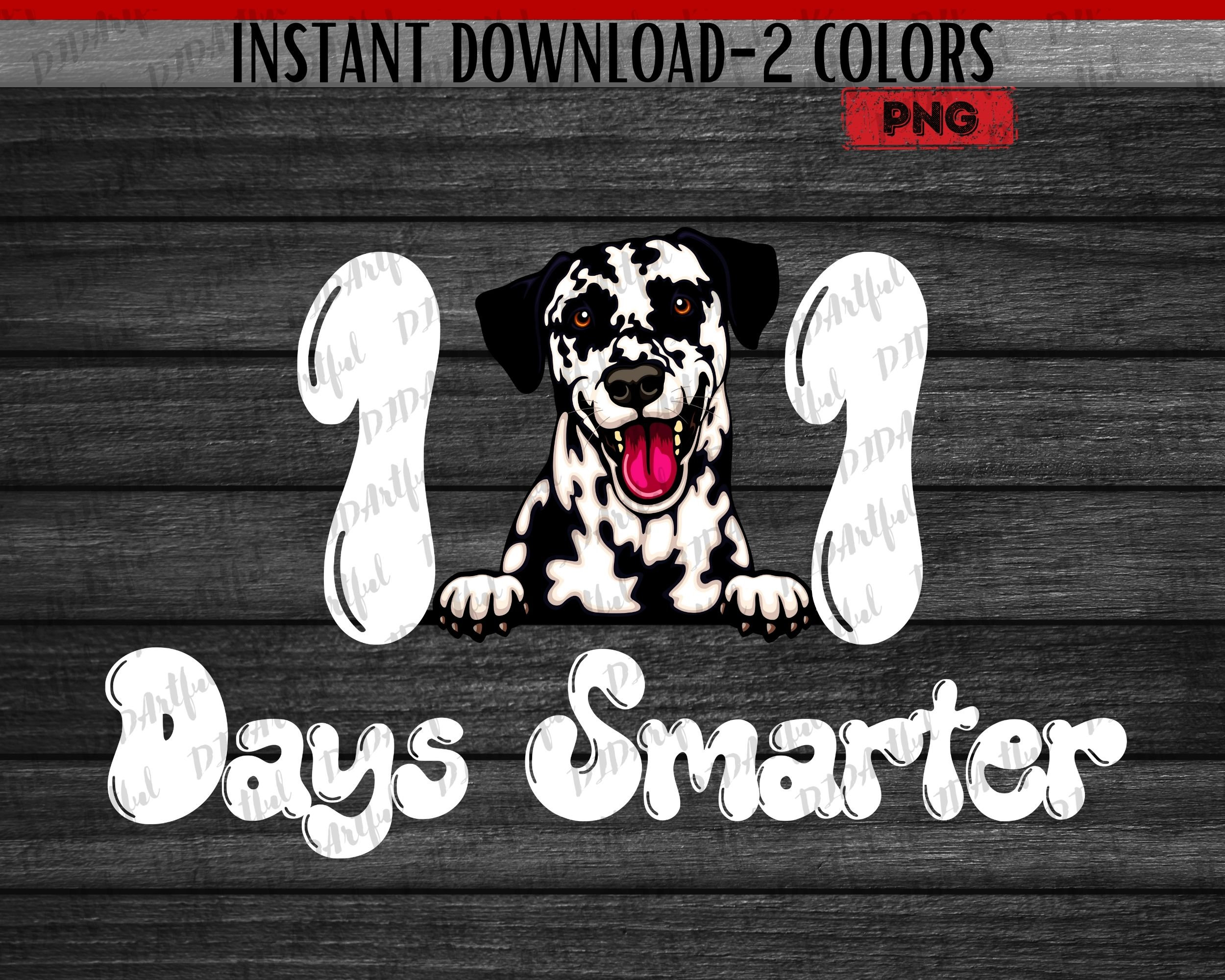 101 Days Smarter Dalmatian Dog PNG Funny Groovy Gift for - Etsy