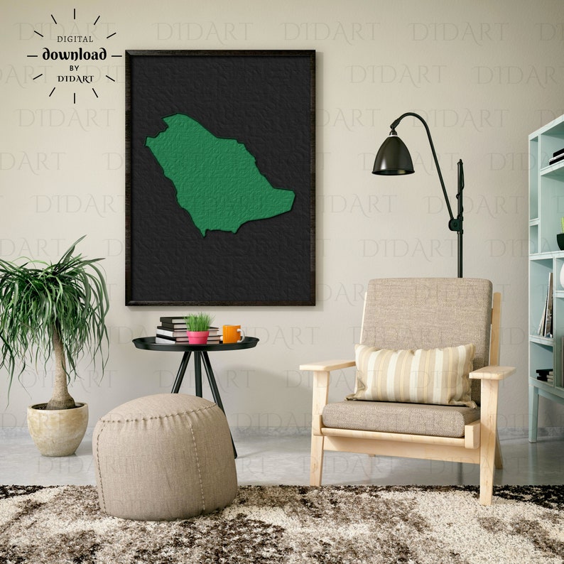 Saudi Arabia Map, KSA Country Map, Textured Art Print, Saudi Arabia ...
