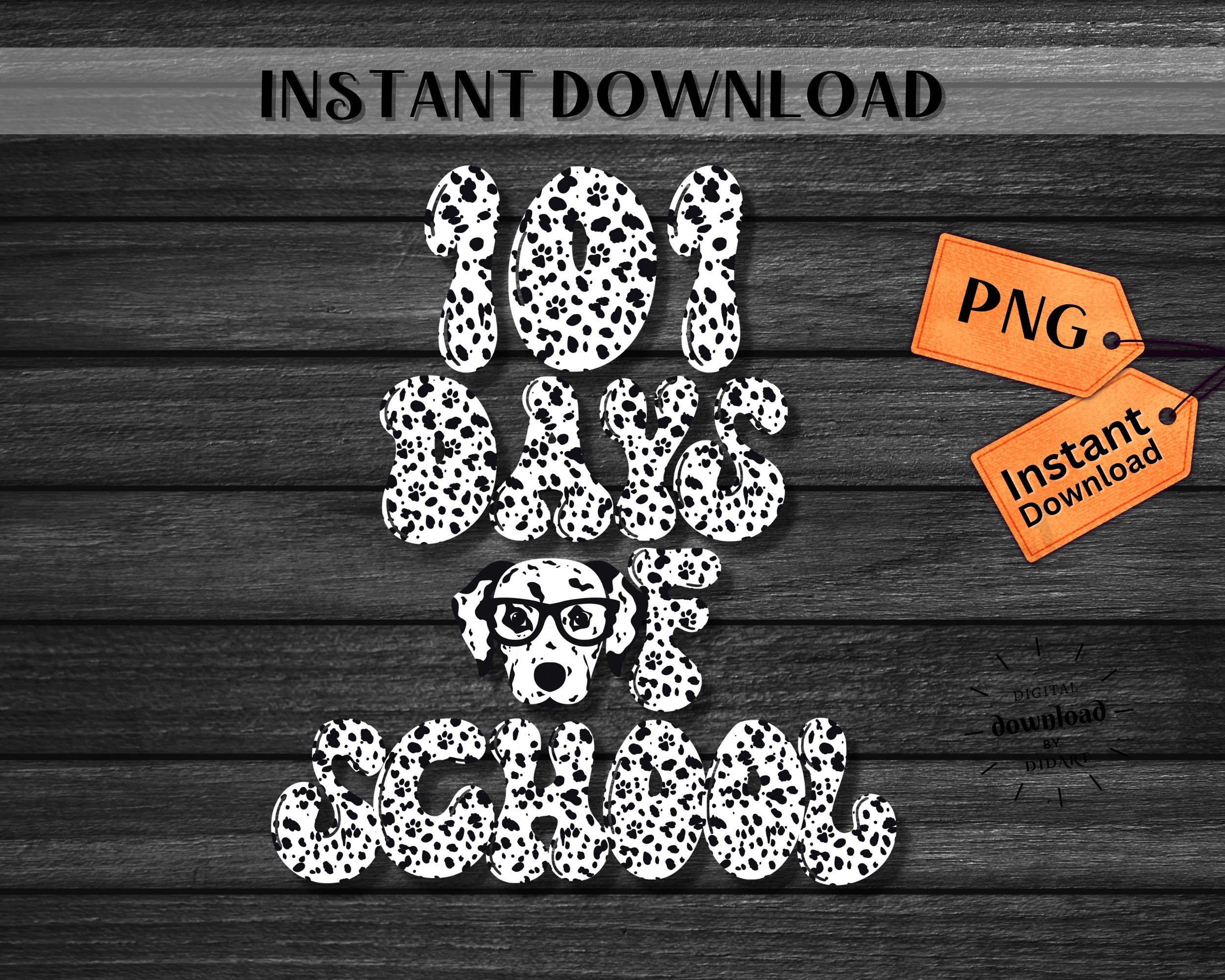 101 Days of School Dalmatian Dog PNG Groovy Gift for Teacher - Etsy