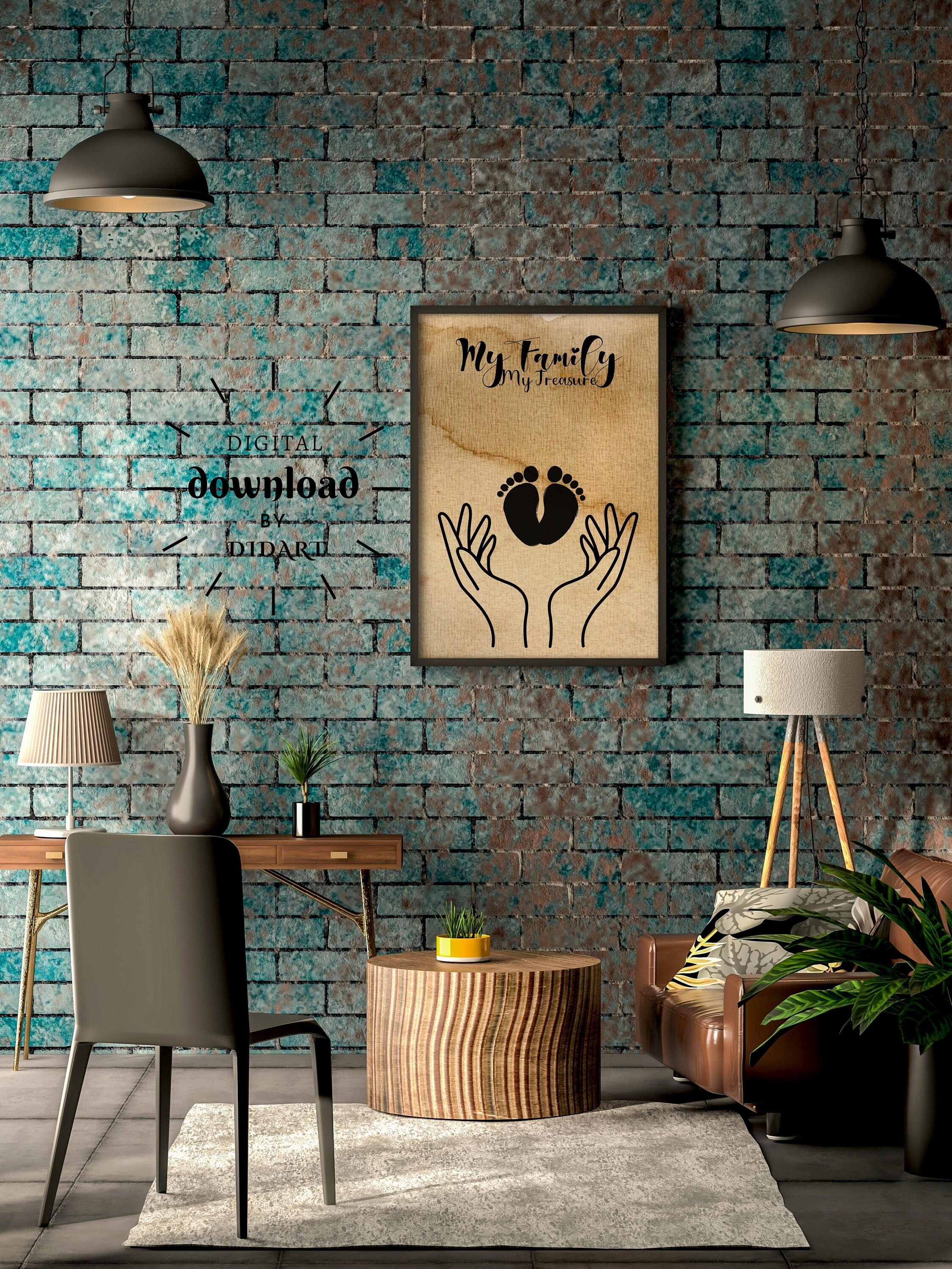 My Family My Treasure Handprint Footprint Keepsake, DIY Craft for ...