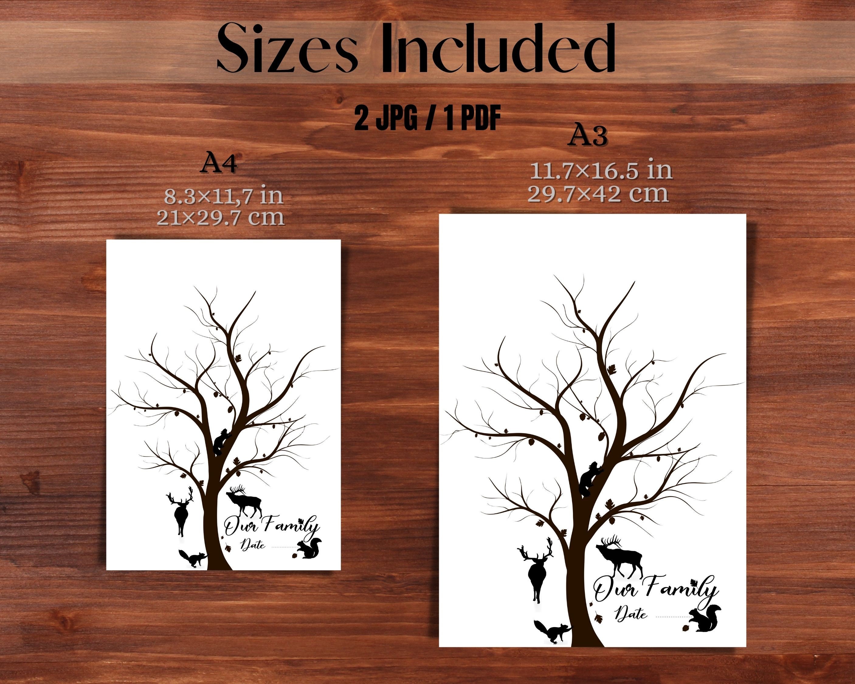 Family Tree Handprint Keepsake Art Craft DIY Handprint for - Etsy