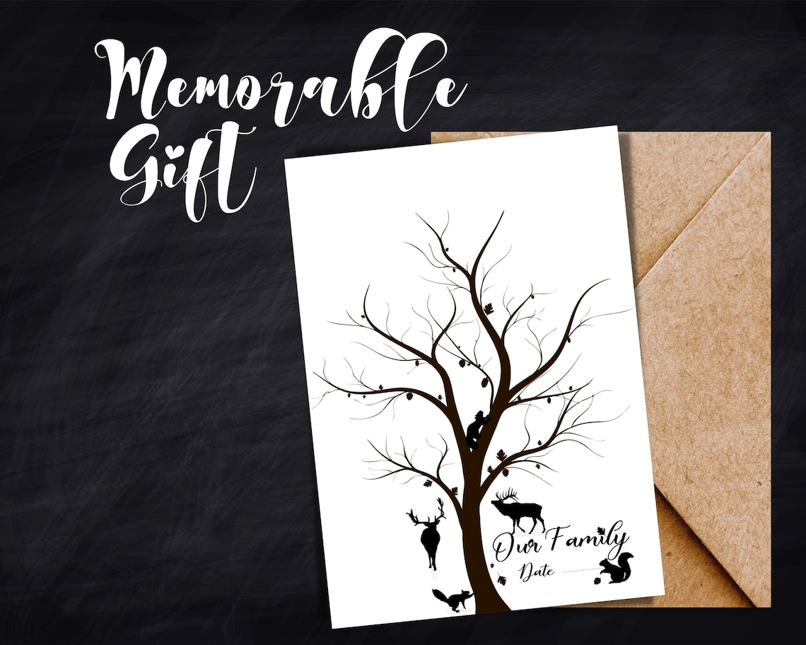 Family Tree Handprint Keepsake, Art Craft DIY Handprint for Kids, Baby ...