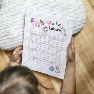 Animal Alphabet Words Tracing, Kids Activities Practice Sheets ...